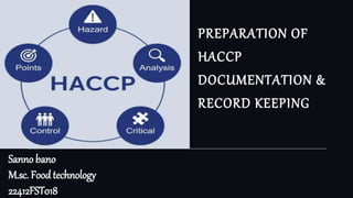 HACCP verification and documentation | PPTX