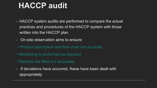 HACCP verification and documentation | PPTX