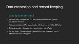 HACCP verification and documentation | PPTX