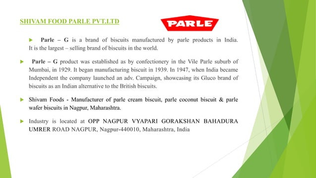 lNDUSTRY VISIT REPORT |PARLE G COMPANY INDUSTRIAL VISIT REPORT NAGPUR|DAGOBA ENGINEERING WORKS ...