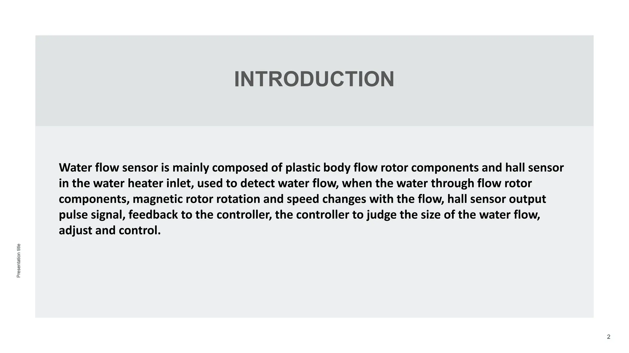 water flow sensor | PPTX