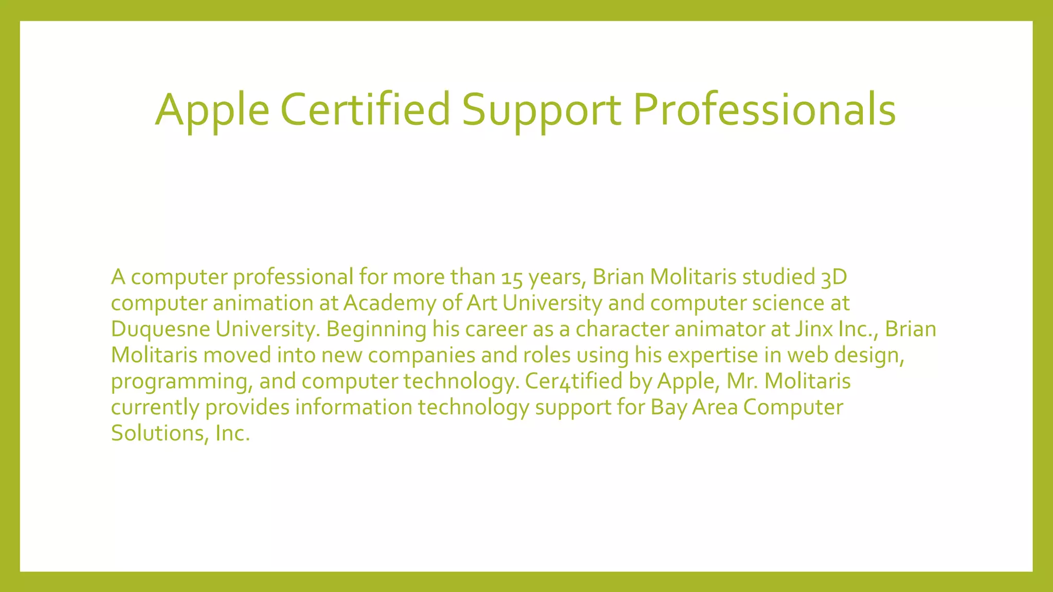 Apple Certified Support Professionals | PPTX