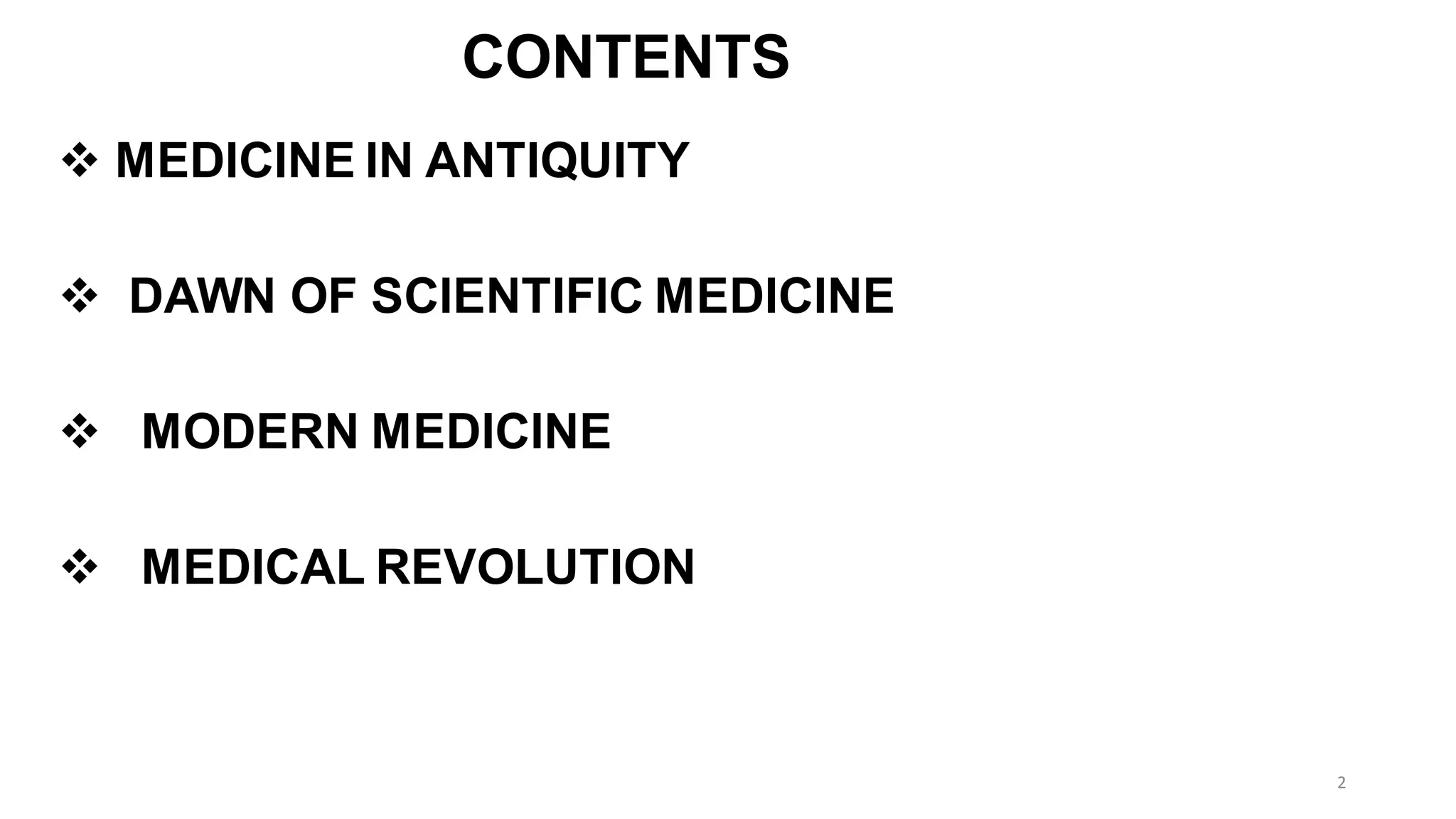 EVOLUTION OF MEDICINE IN HISTORICAL PERSPECTIVE | PDF