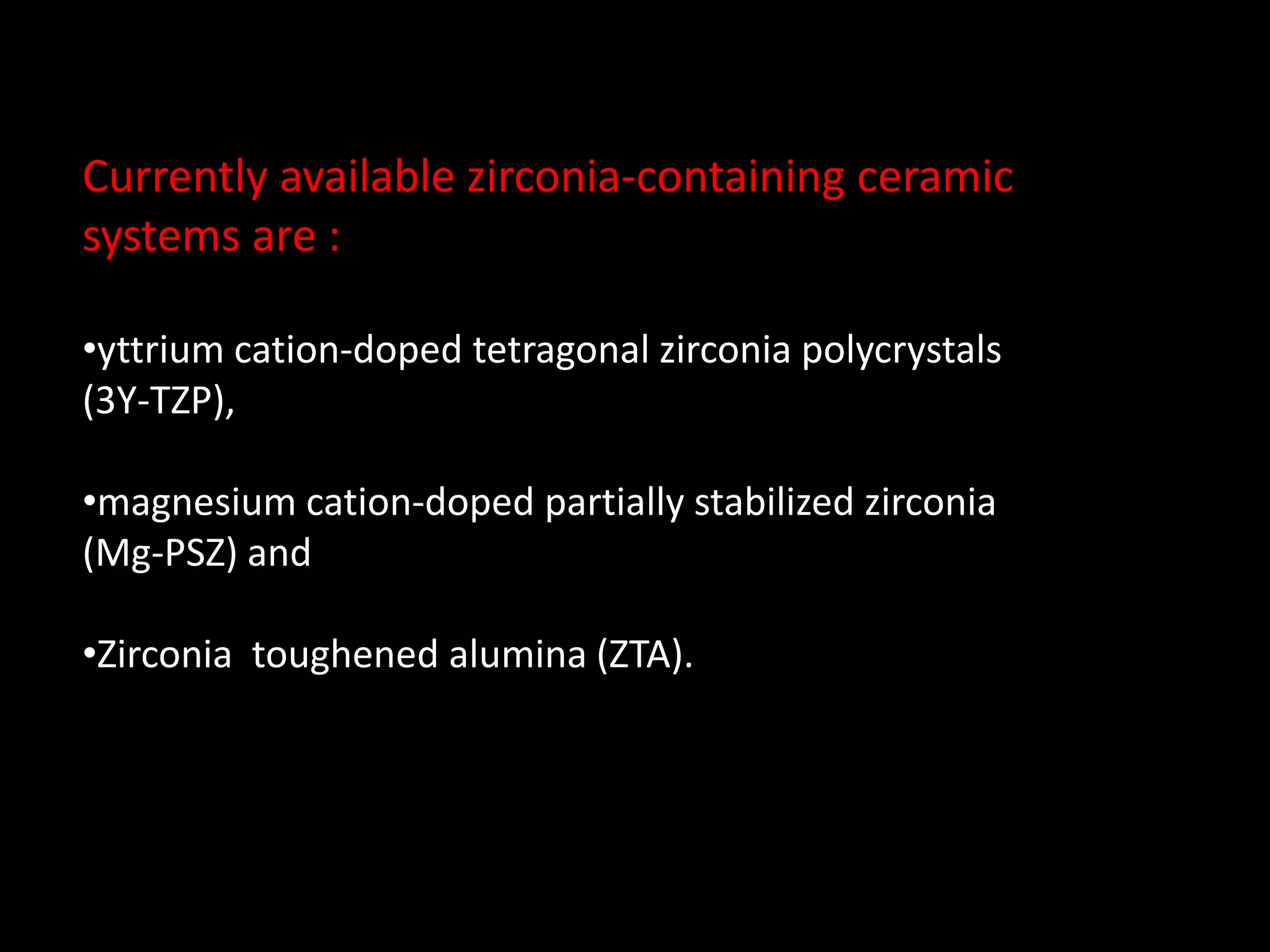 zirconia in prosthodontics. | PPTX