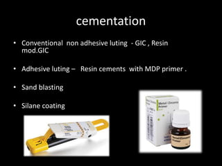 zirconia in prosthodontics. | PPTX