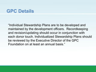 Creative Stewardship: Nuts & Bolts of Developing and Implementing A ...