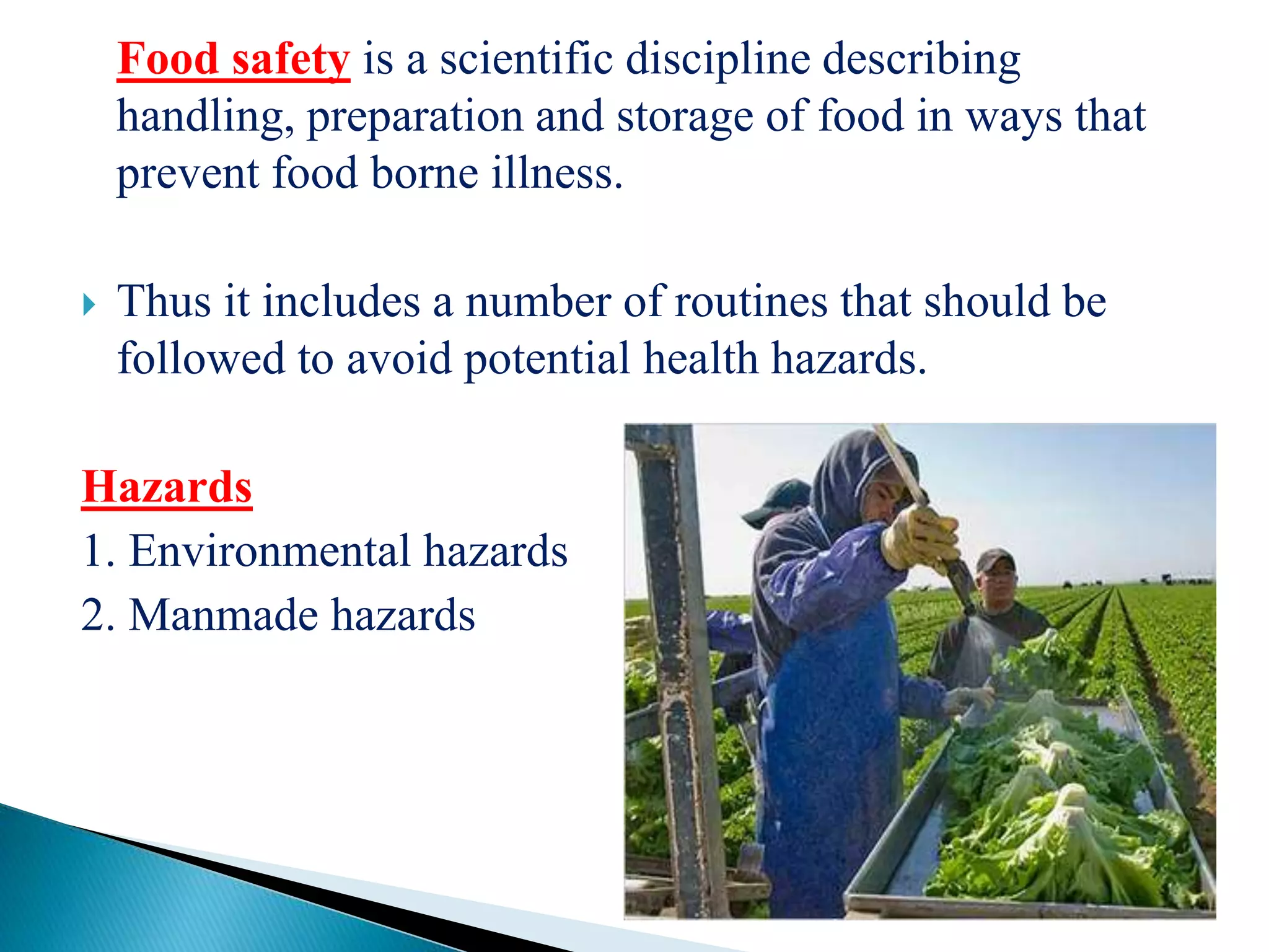 MANAGEMENT OF HAZARDS & FOOD STORAGE- Dr. Shweta Gupta | PPTX