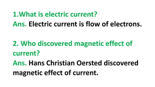 SCIENCE - Effects of electric current (Class - X) Maharashtra Board | PPTX