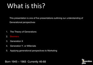 Presentation 2 Baby Boomers | PDF