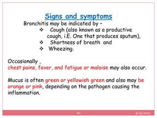 bronchitis (pathology and treatment)by srota dawn | PPTX