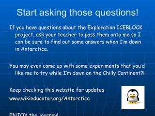 Antarctica Exploration ICEBLOCK Intro for Children | PPT