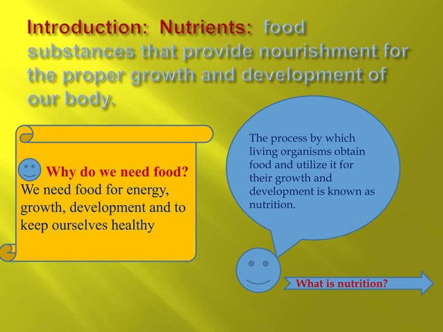 class 6 lesson 2 components of food | PPTX | Healthy Cooking and Eating ...