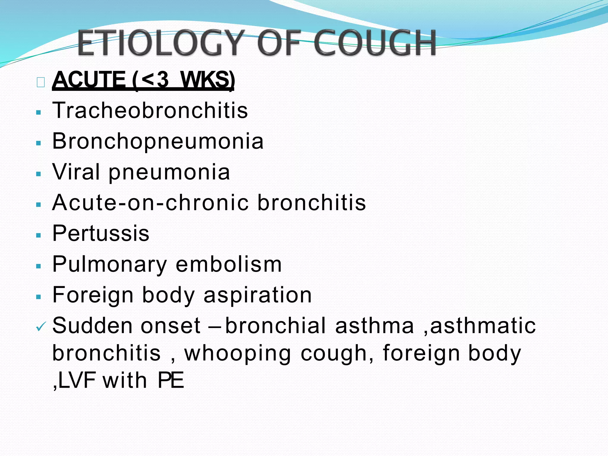 cough and dyspnea | PPTX