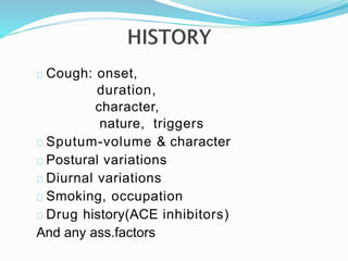 cough and dyspnea | PPTX