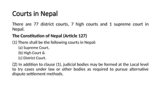Presentation court and evidence in Nepal | PPTX