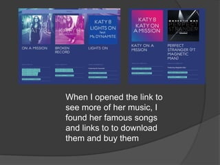 Presentation for Katy B's Web Site | PPTX