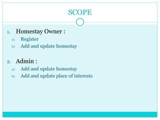 Homestay Places Of Interest Suggestion System | PPTX
