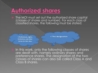 Capitalization of a profit company | PPTX