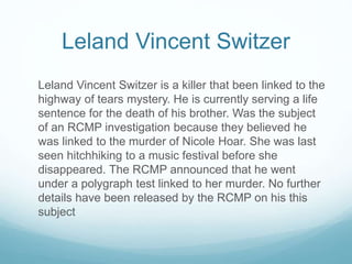 Powerpoint on Highway of Tears | PPTX
