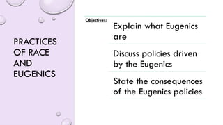 Presentation one The History of Eugenics | PPTX