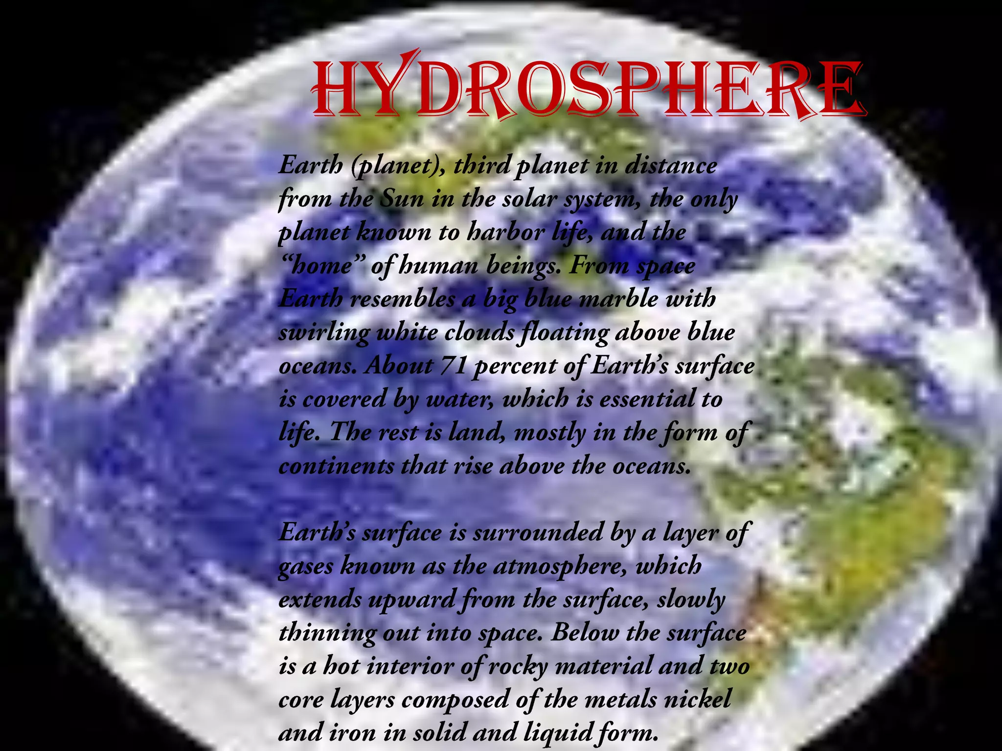 Earth's Hydrosphere | PPTX | Geology | Science