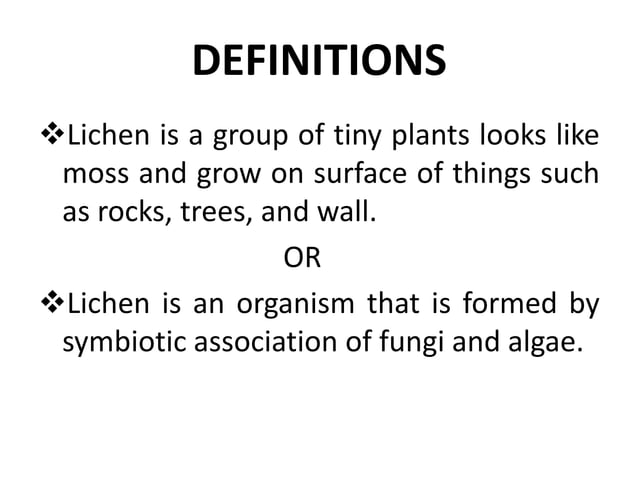 LICHENS | PPT