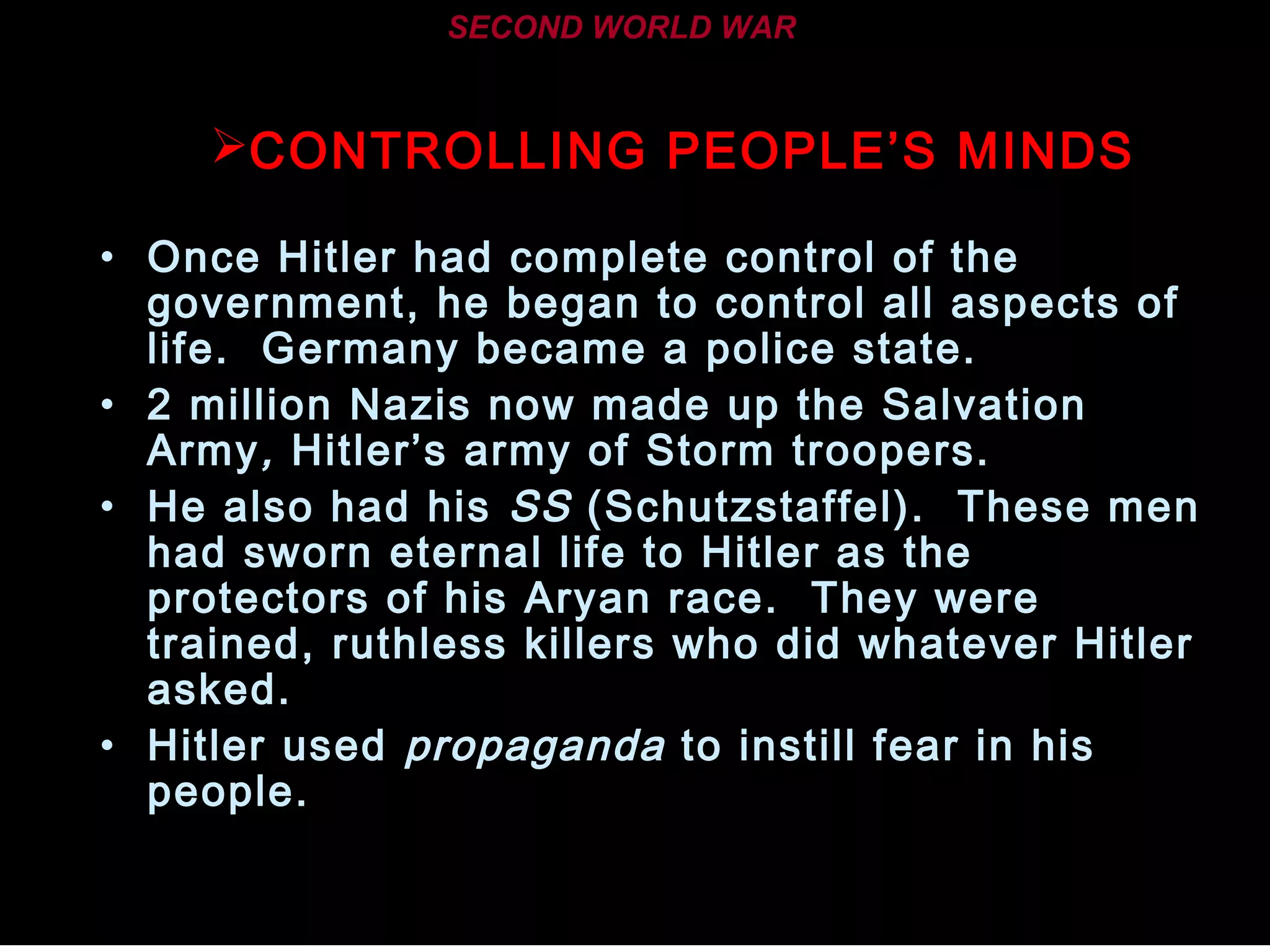 Hitler-The Second World War | PPT