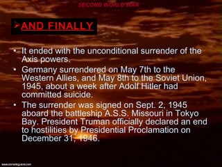 Hitler-The Second World War | PPT