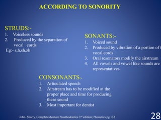 Presentation 2 phonetic in prosthodontic | PPTX