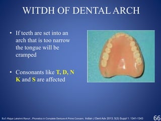 Presentation 2 phonetic in prosthodontic | PPTX