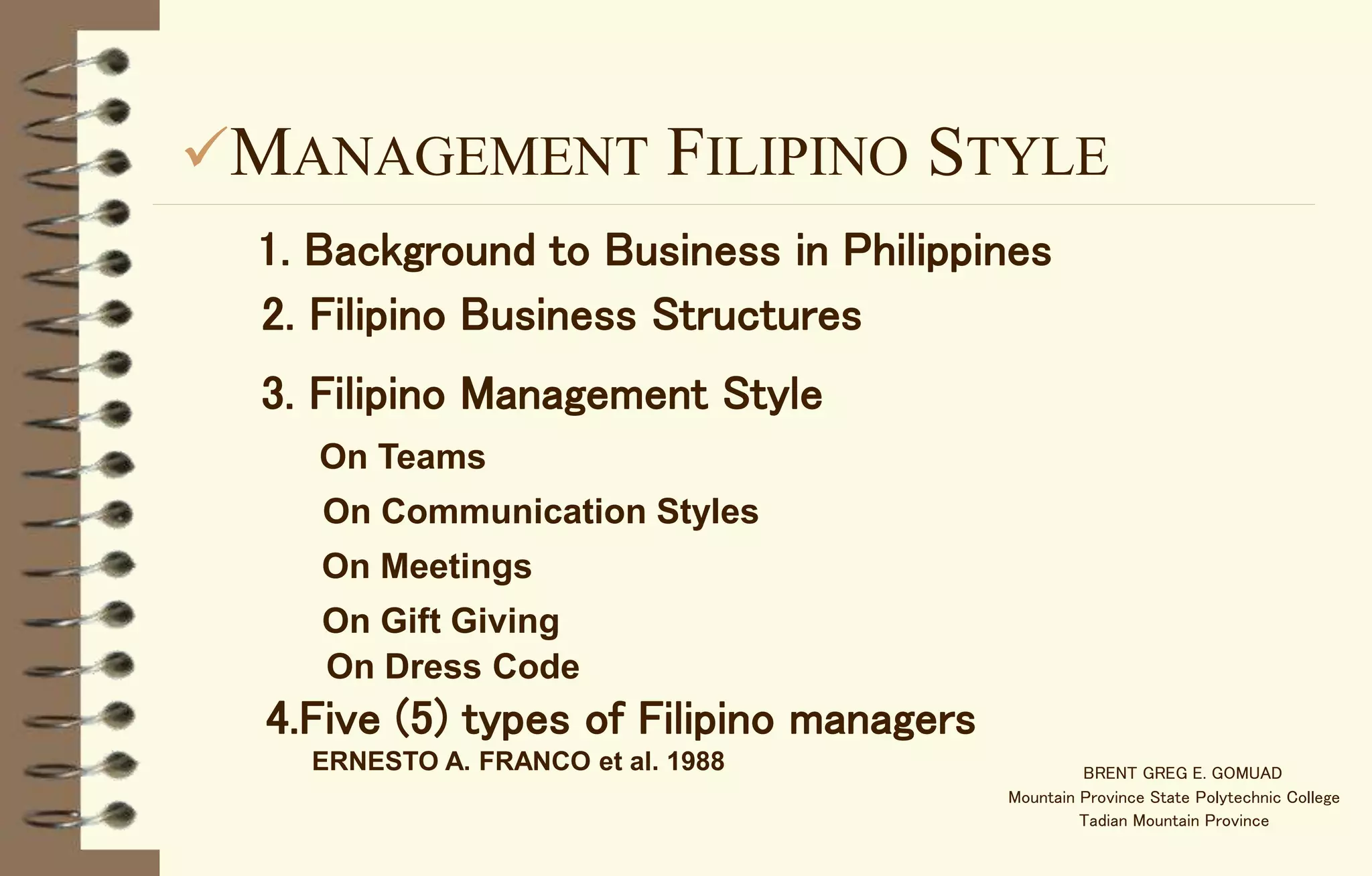 Presentation 2 pinoy management | PPT