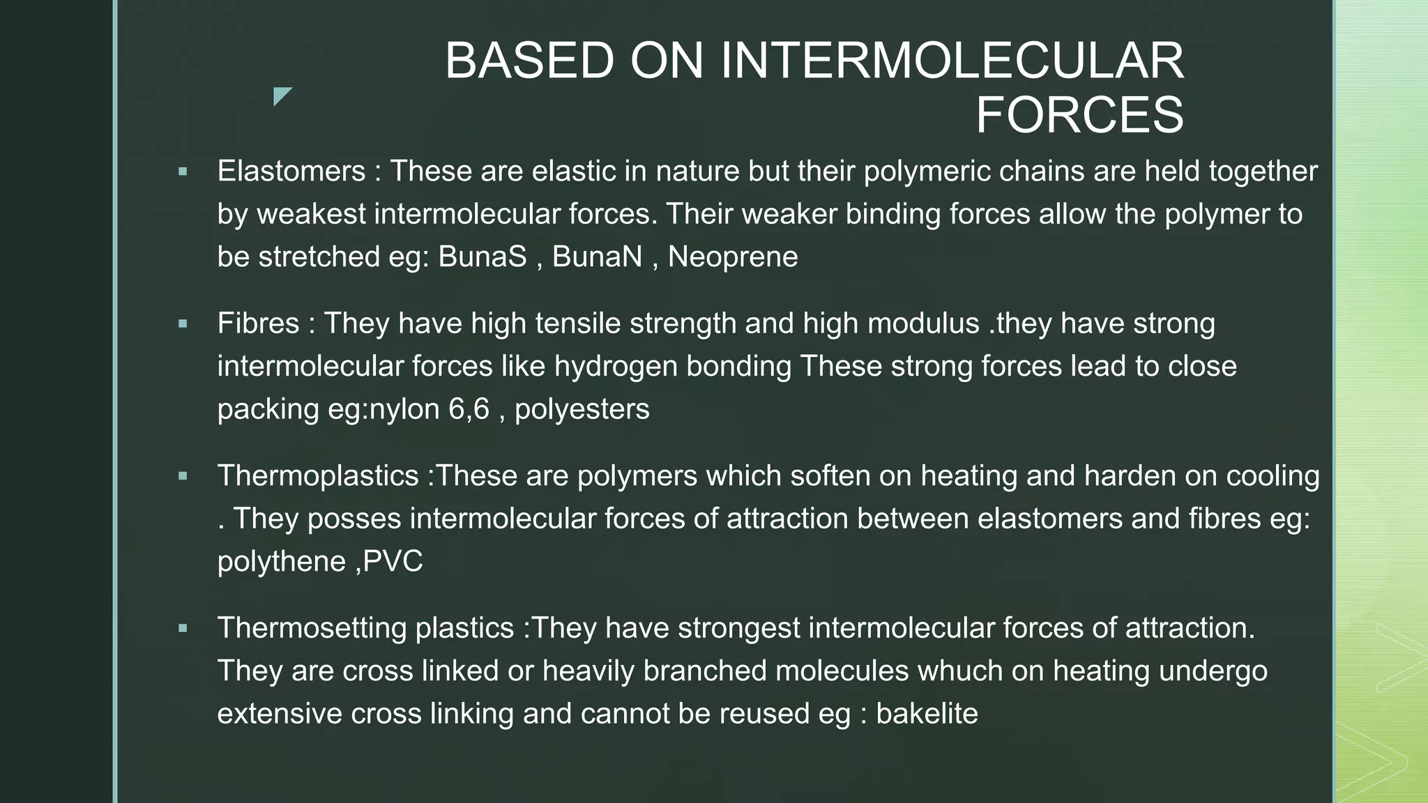 Polymers and its Classifications - Joan Alvares | PPTX