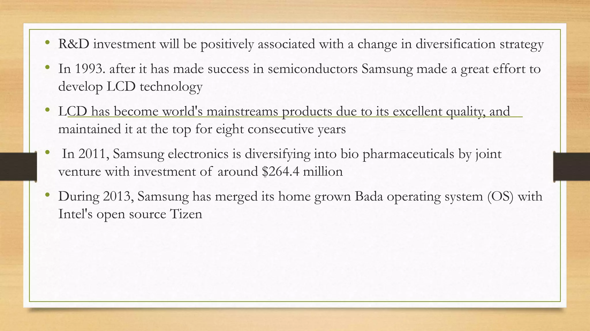 Company gone For diversification. | PPTX