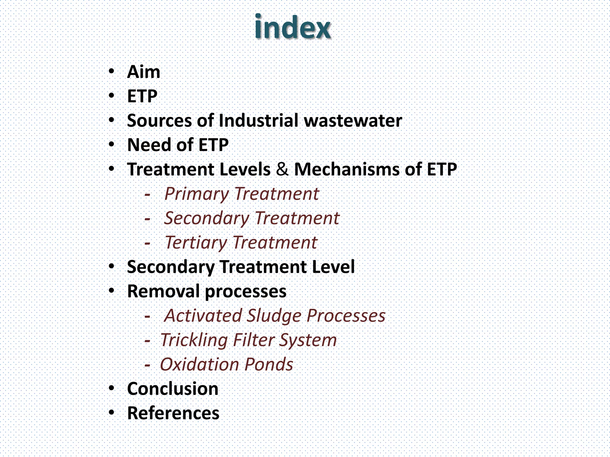 Wastewater Treatment Plant | PPTX