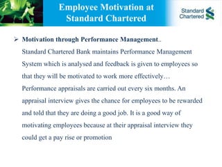 standard chartered bank Employees motivation by AARKS | PPTX