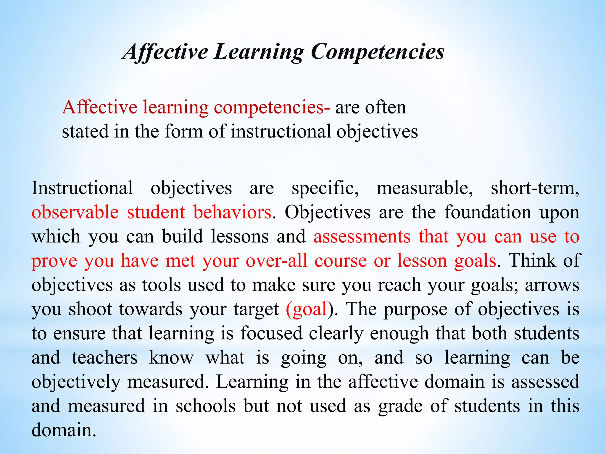 Assessment in the Affective Domain | PPTX