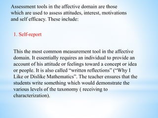 Assessment in the Affective Domain | PPTX