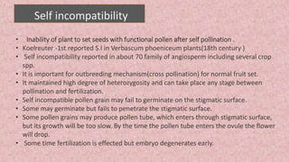 Presentation2 self incompatibility | PPT