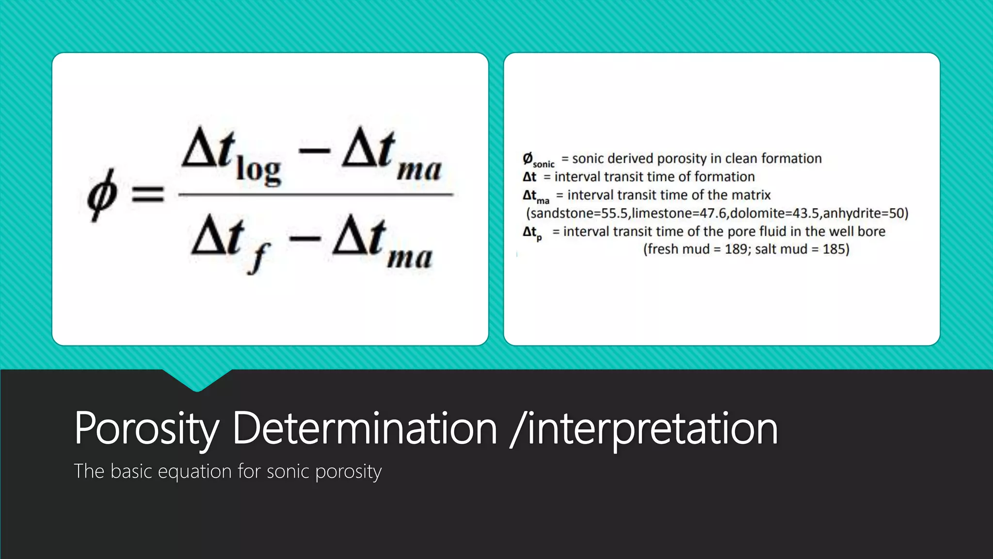 sonic log / Acoustic logging tools and its interpretation | PPTX