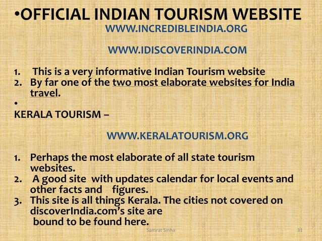 Tourism in India | PPTX | Asia Travel | Travel Locations