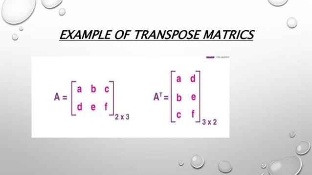 Transpose of matrix | PPTX