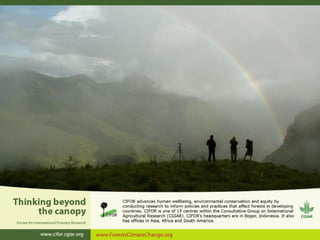 Preliminary findings of CIFOR study on REDD+ proponent challenges | PPT