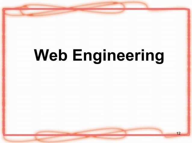 Web Engineering | PPT | Web Development | Internet