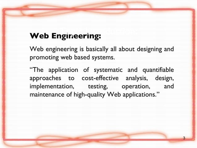 Web Engineering | PPT | Web Development | Internet