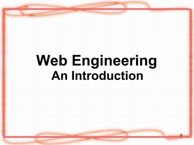 Web Engineering | PPT | Web Development | Internet