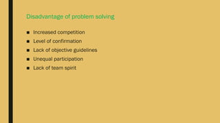 problem solving skills of a leadership, and techniques | PPTX