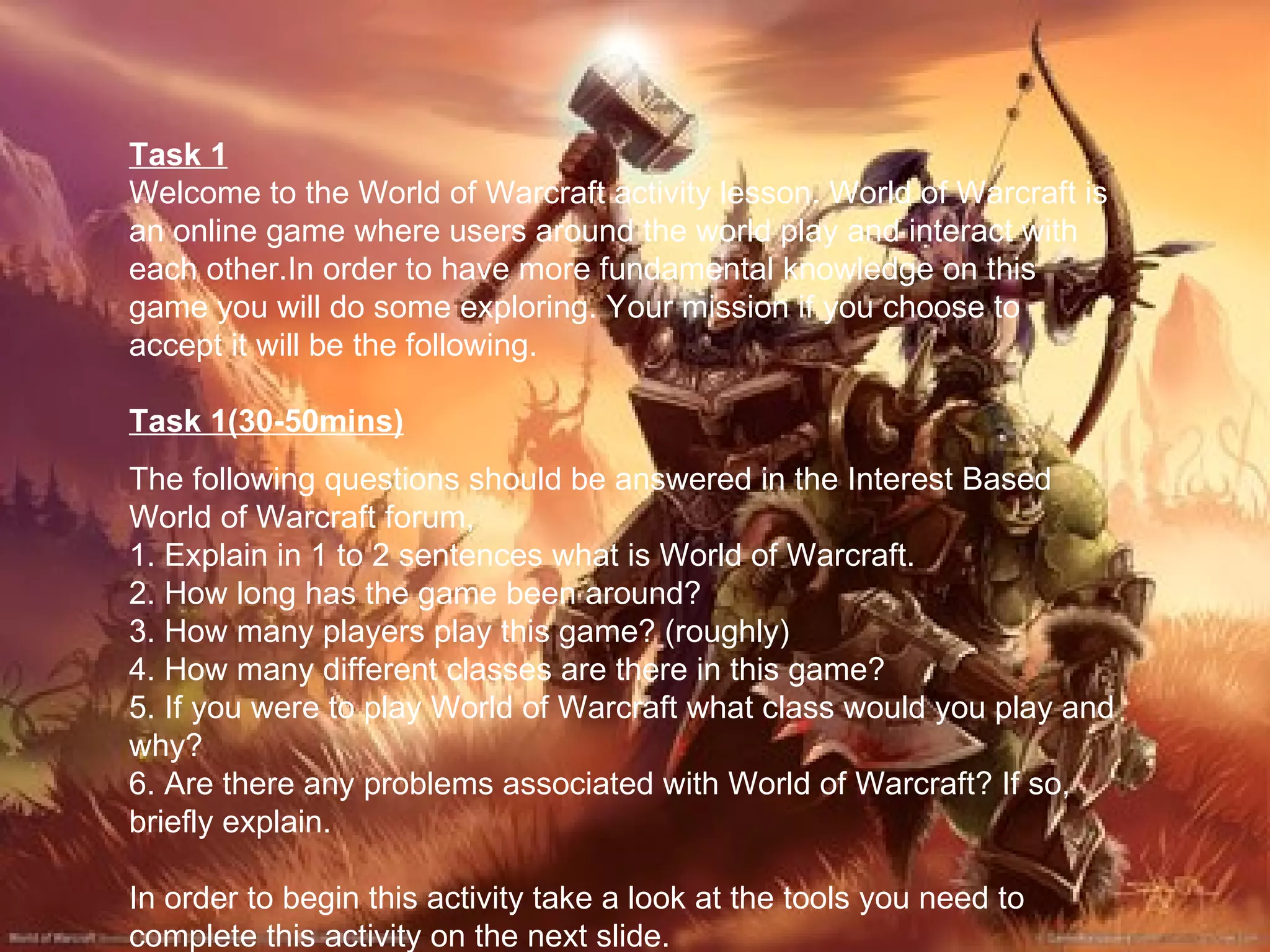 World of Warcraft web 2.0 | PPT