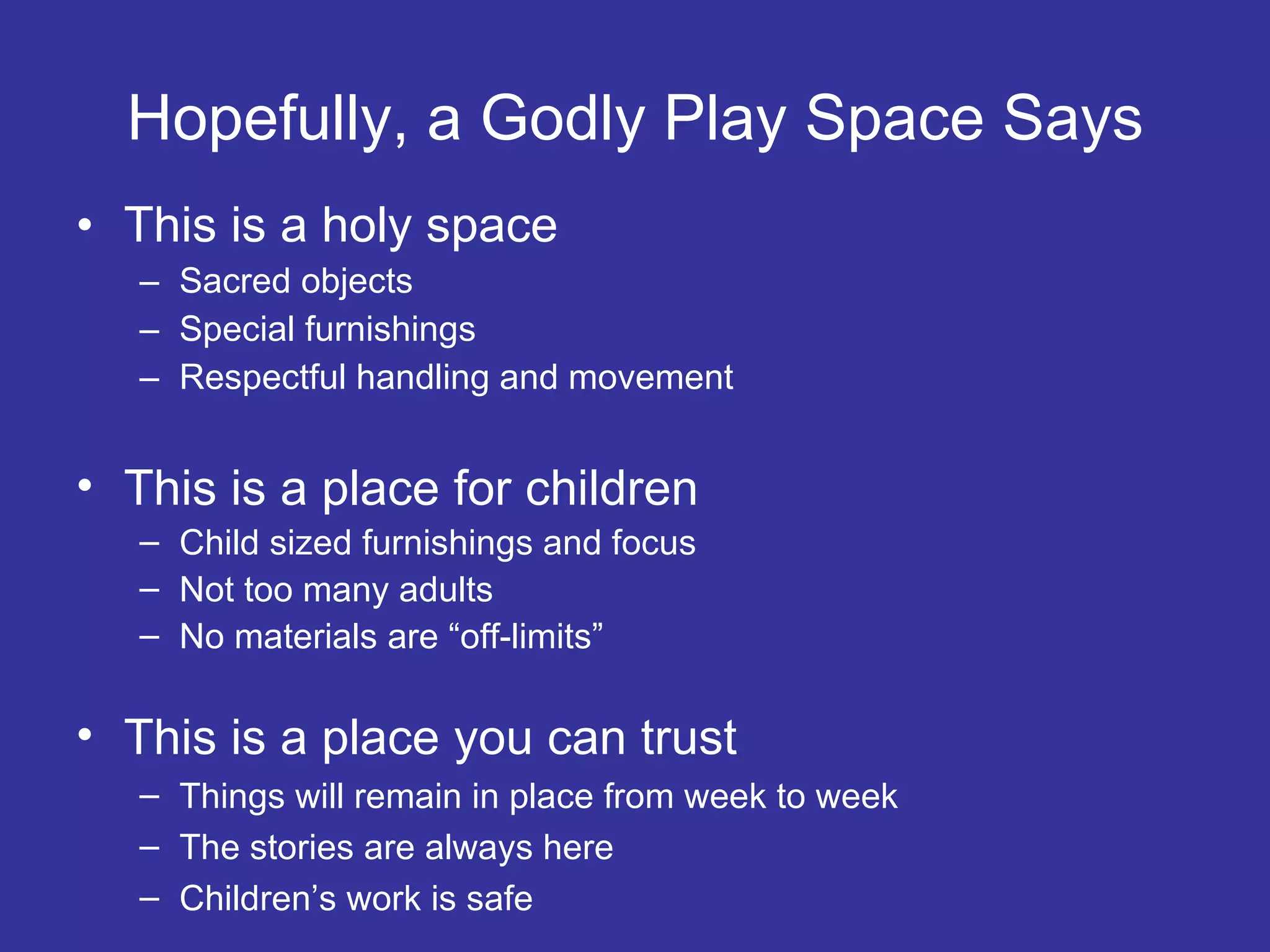 Godly Play Environment | PPT
