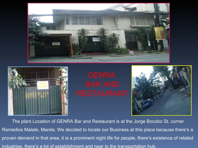 Genra Bar and Restaurant | PPT