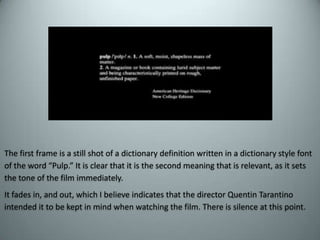 Pulp Fiction - Opening scene | PPTX